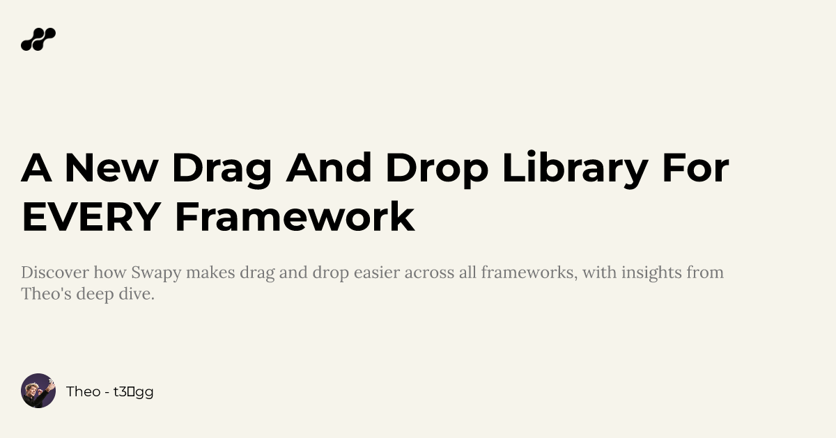 A New Drag And Drop Library For EVERY Framework | Verved