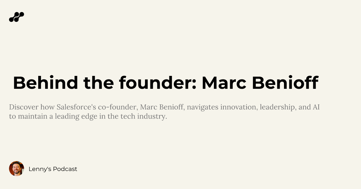 Behind the founder: Marc Benioff | Verved