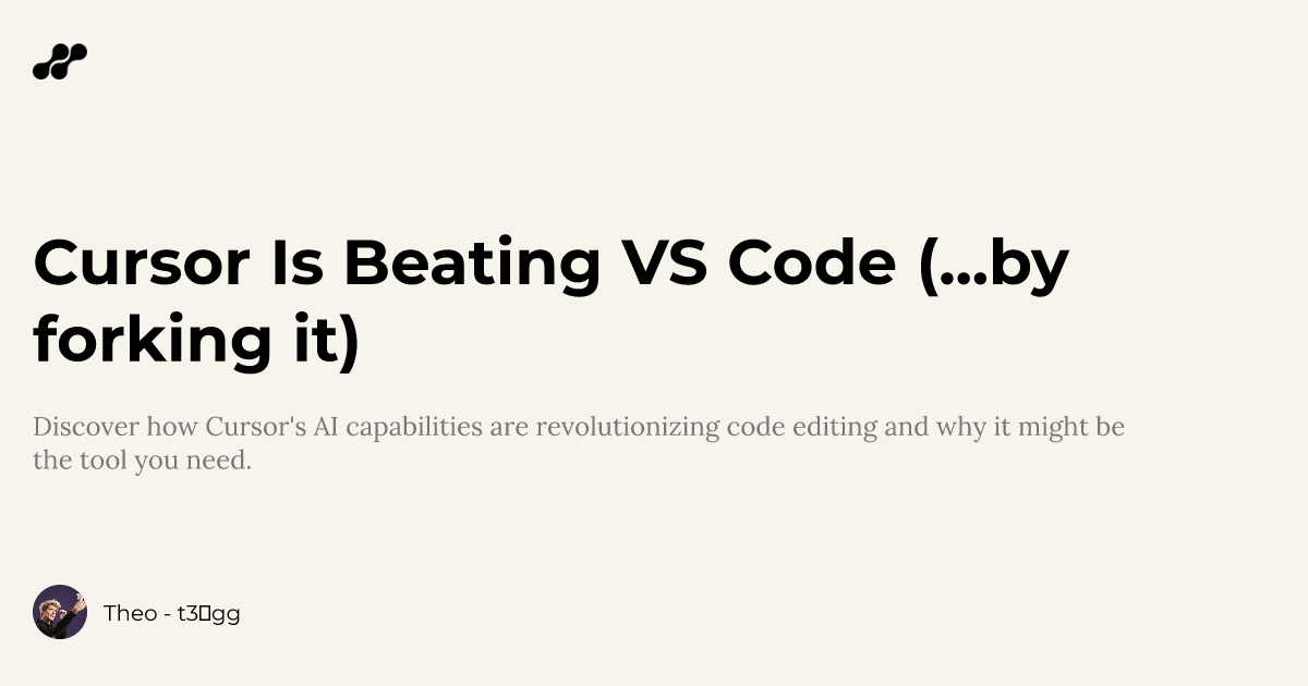 Cursor Is Beating VS Code (...by forking it) | Verved
