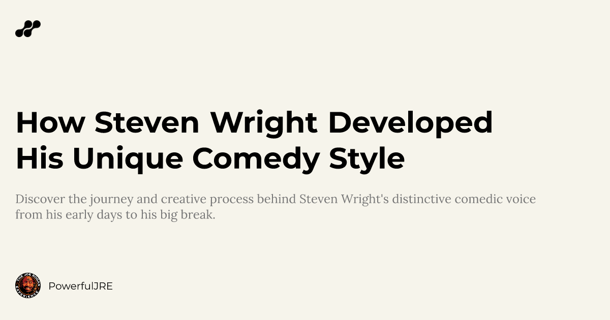 How Steven Wright Developed His Unique Comedy Style | Verved