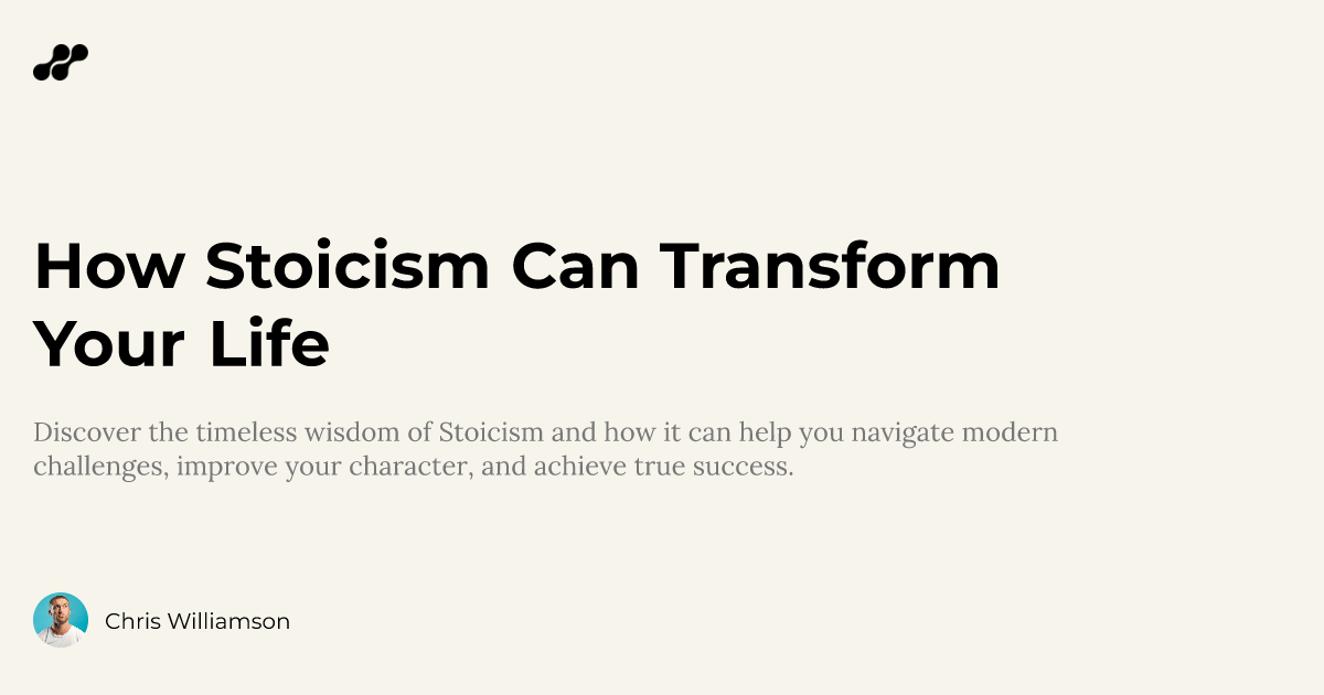 How Stoicism Can Transform Your Life | Verved