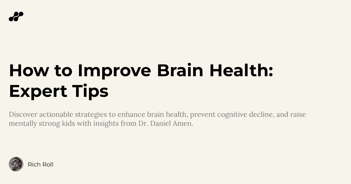 How to Improve Brain Health: Expert Tips | Verved
