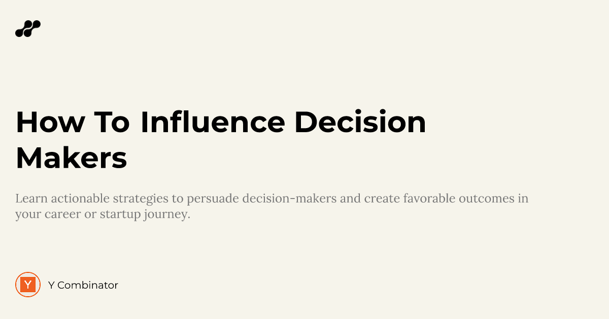 How To Influence Decision Makers | Verved