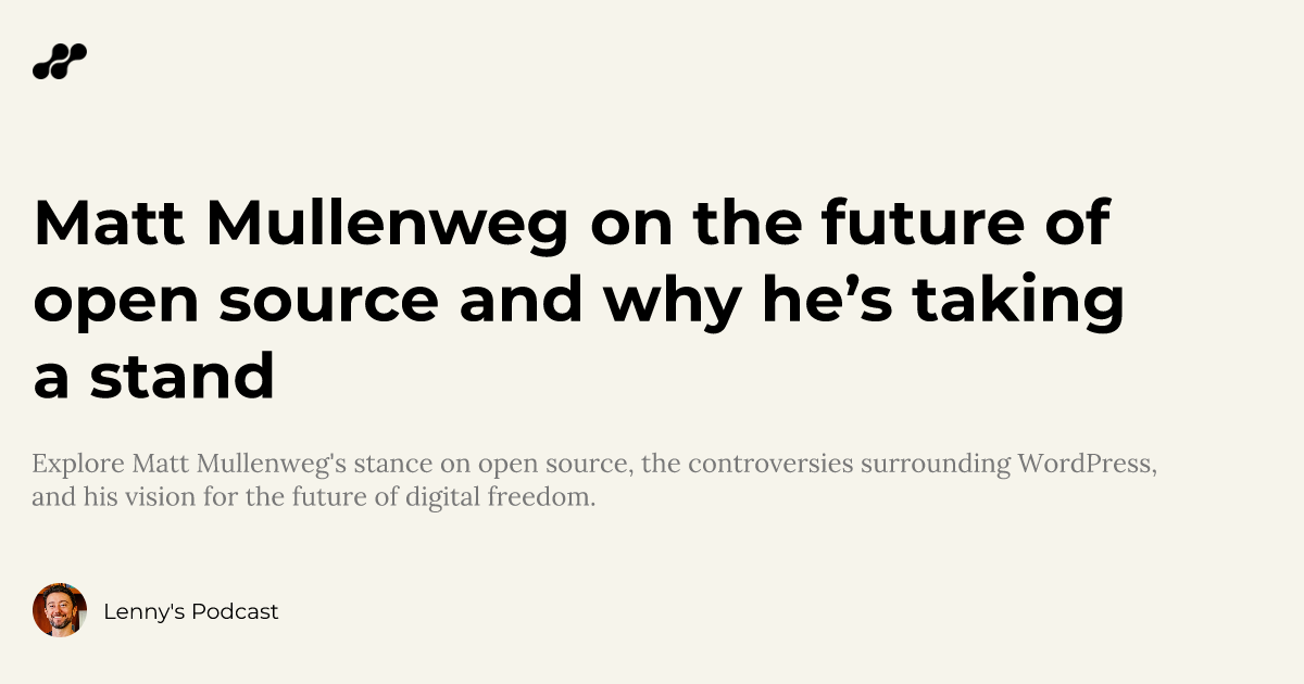 Matt Mullenweg on the future of open source and why he’s taking a stand ...