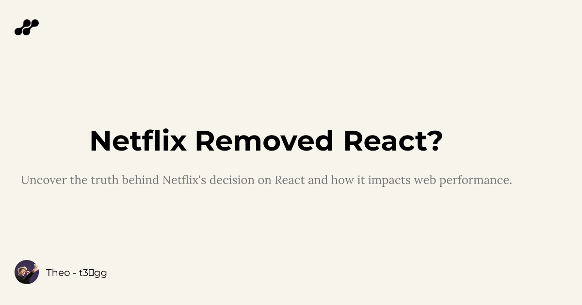 Netflix Removed React? | Verved