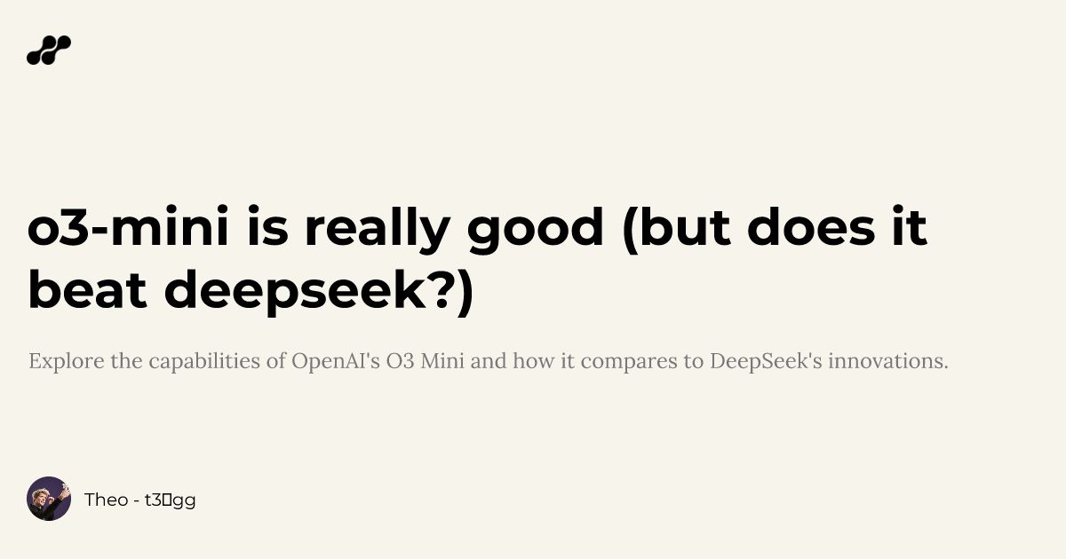 o3-mini is really good (but does it beat deepseek?) | Verved