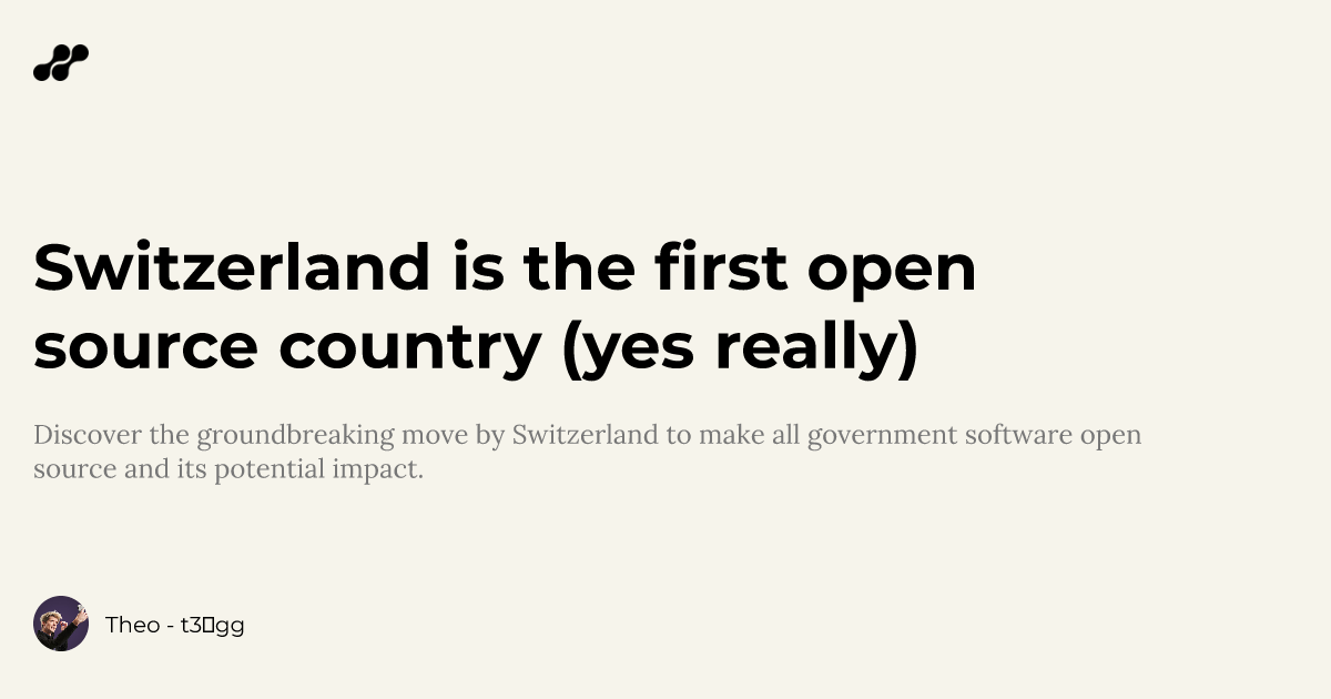 Switzerland is the first open source country (yes really) | Verved