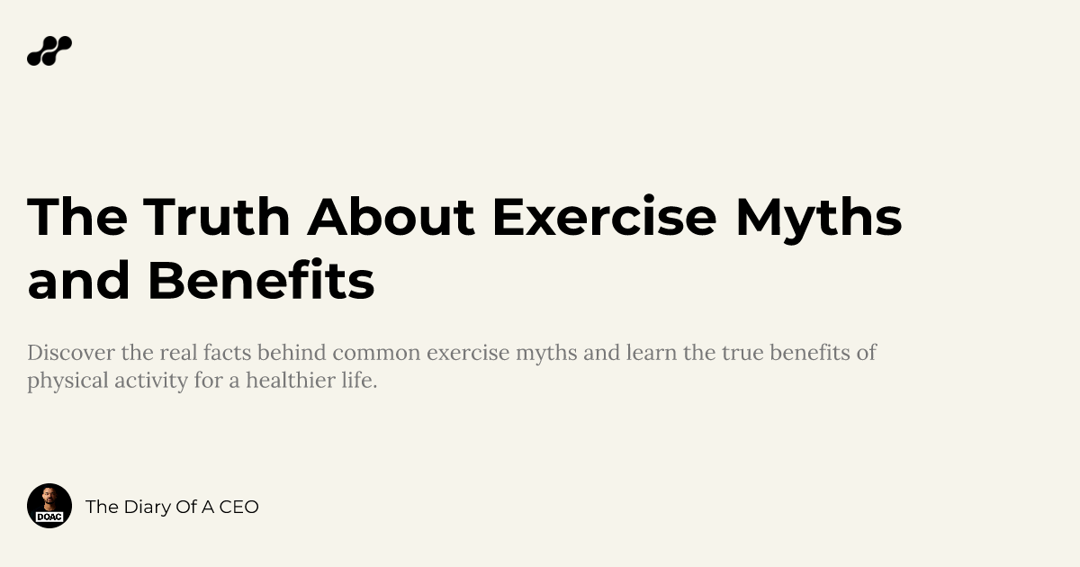 The Truth About Exercise Myths and Benefits | Verved