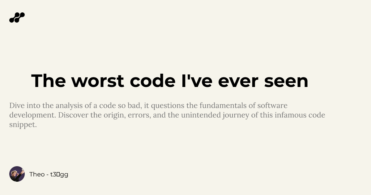 The worst code I've ever seen | Verved