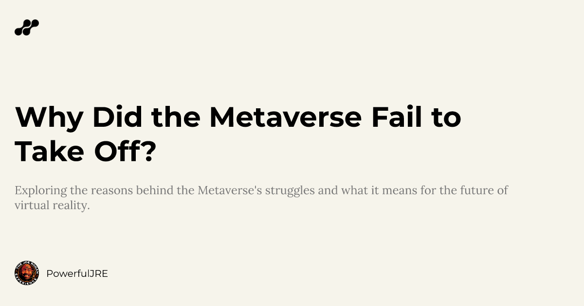 Why Did the Metaverse Fail to Take Off? | Verved